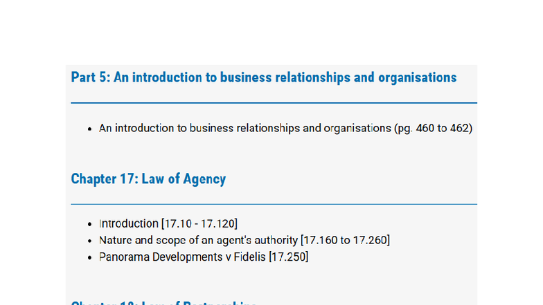 Agency and Partnerships: Key Concepts and Legal Principles - Studocu
