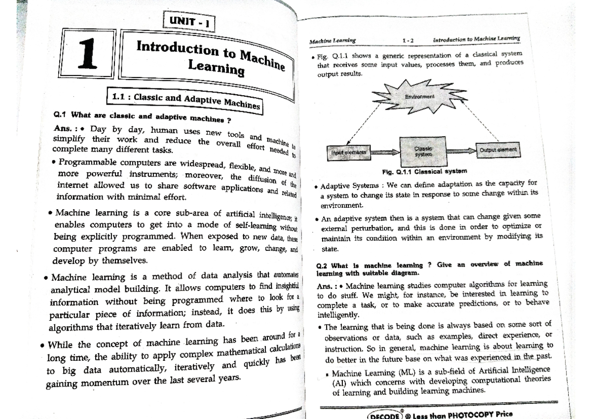 ML Book PDF - Scanned Units Collection for Machine Learning Study - Studocu