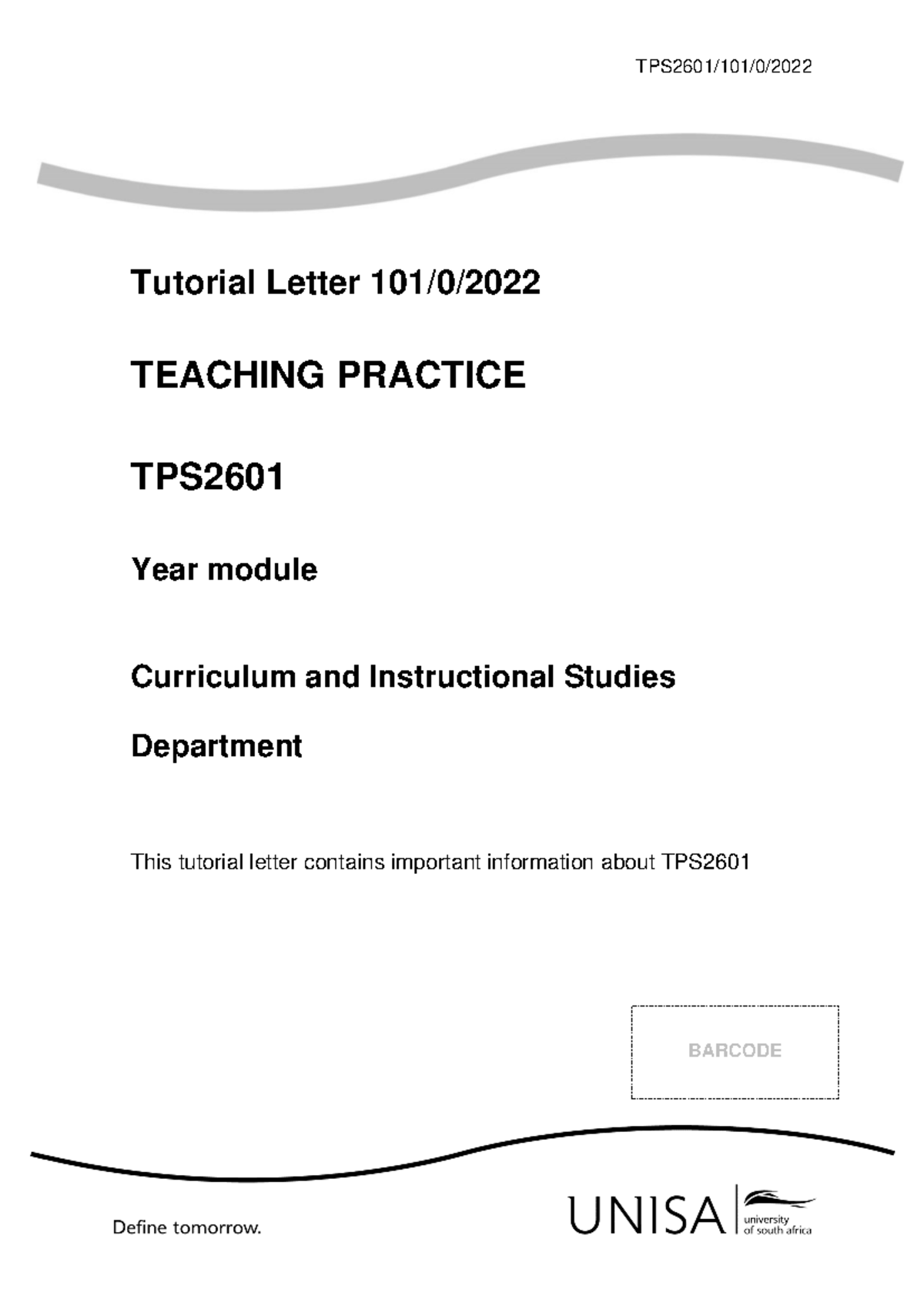 TPS2601 - assignments - 90102 - Unisa - Studocu