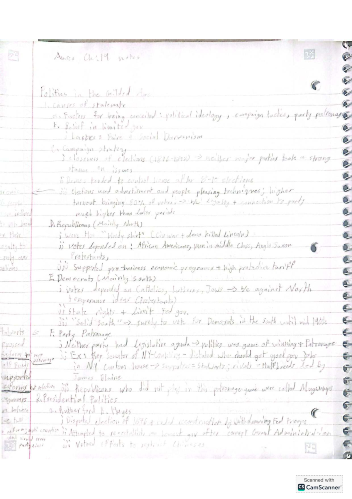 Amsco Period 7 Notes: Politics in the Gilded Age & Imperialism - Studocu