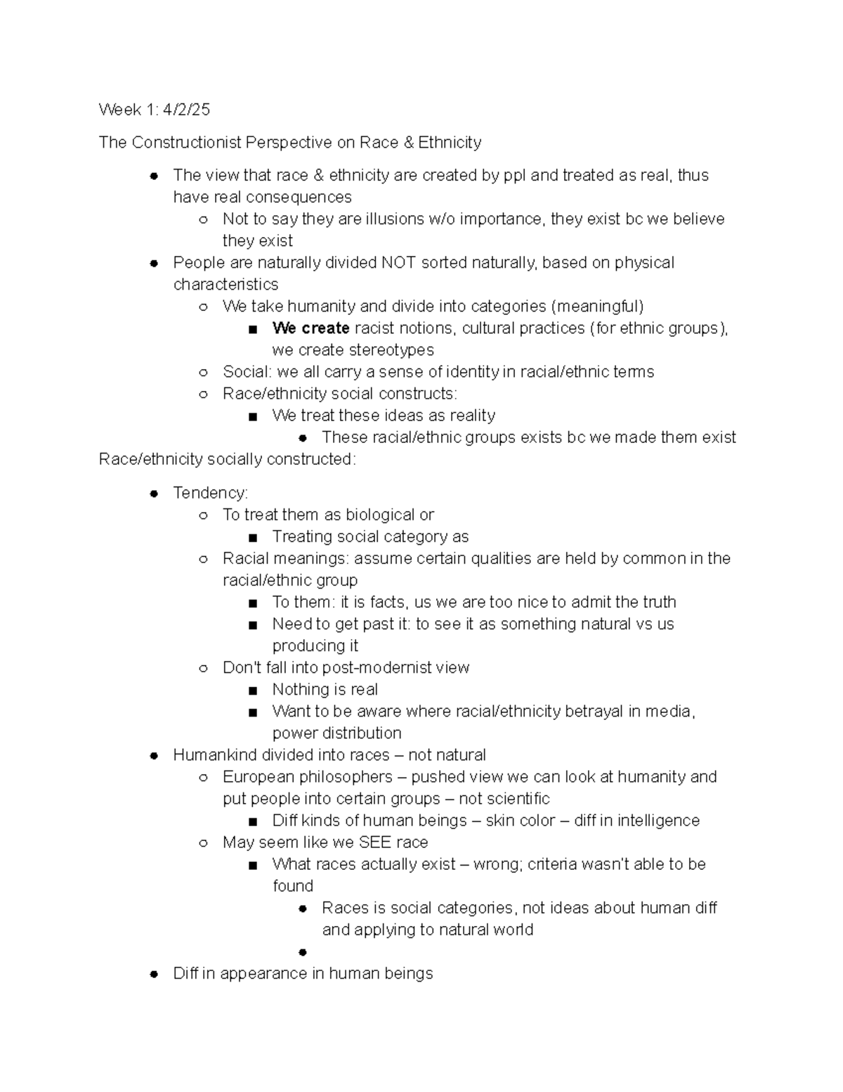 Sociology 156: Constructs of Race and Ethnicity in American History ...