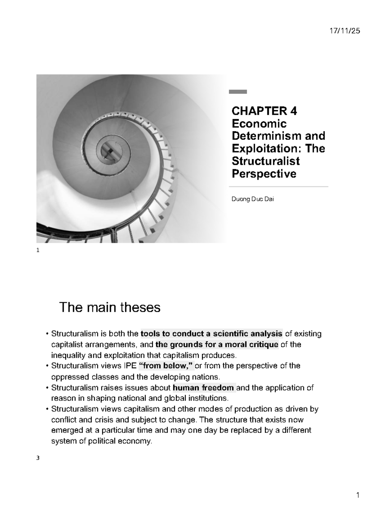 CHAPTER 4: Economic Determinism & Exploitation in Structuralism - Studocu