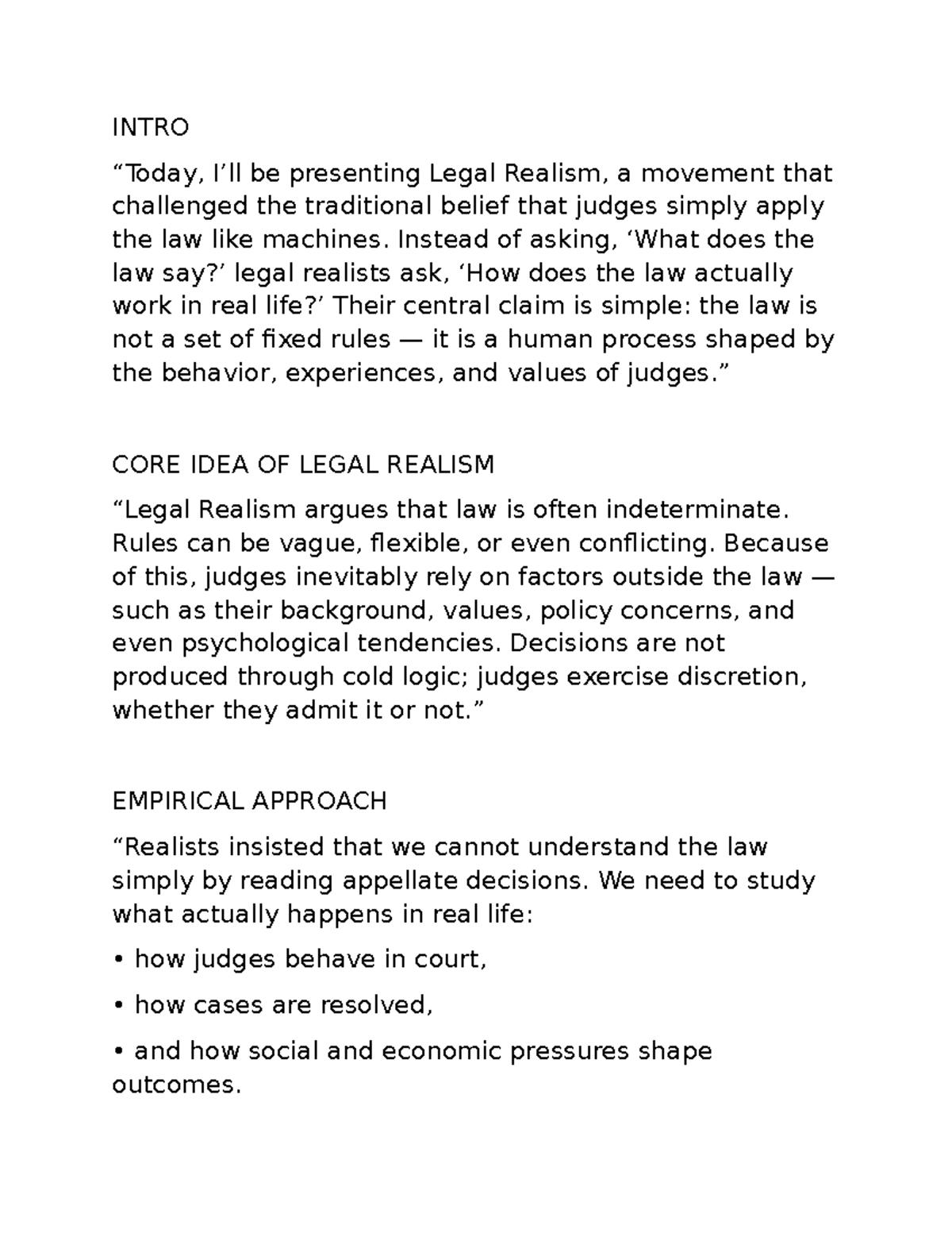 Intro to Legal Realism: Understanding Its Impact on Law (PHILOLAW ...