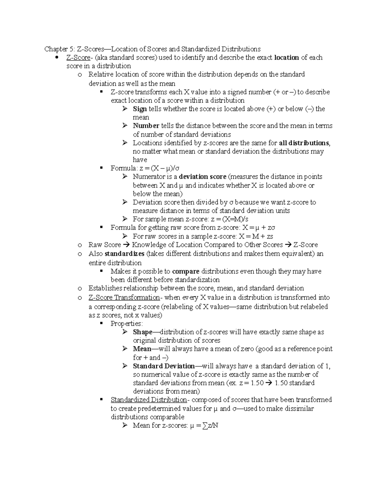 Chapter 5: Z-Scores - Analyzing Score Locations & Standard ...