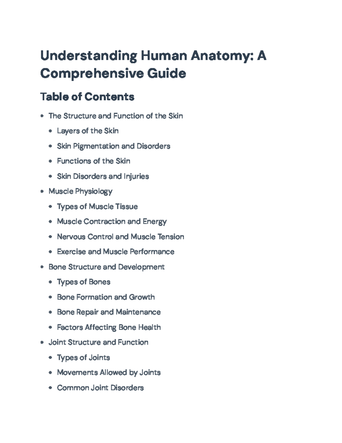 Comprehensive Guide to Human Anatomy: Skin, Muscles, and Bones ...