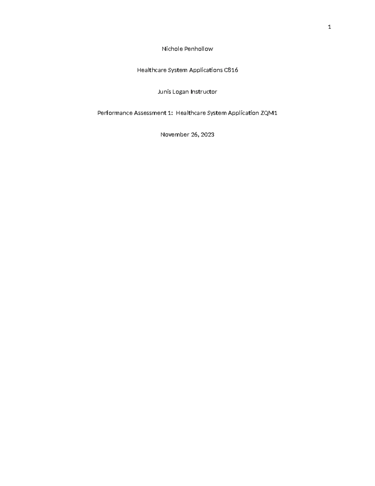 C816 - Transitioning to a Fully Digital EHR System at AMH - Studocu