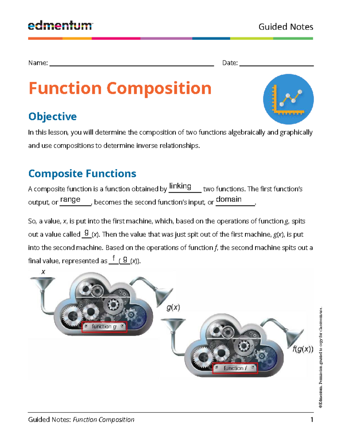 Guided Notes: TX Algebra II B2 - Function Composition - Studocu