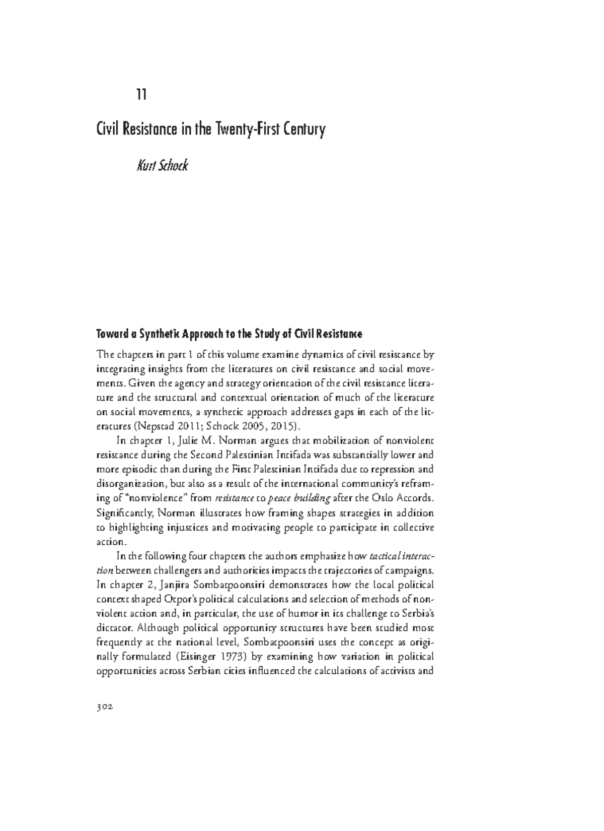 Civil Resistance Dynamics in the 21st Century: Social Movements ...
