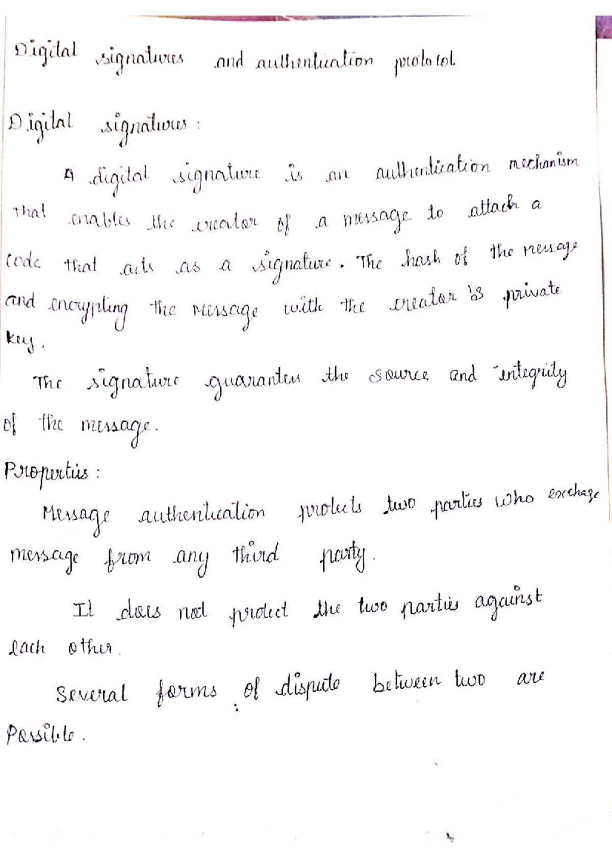 Digital Signatures & Authentication Protocols - NS Assignment 1 - Studocu