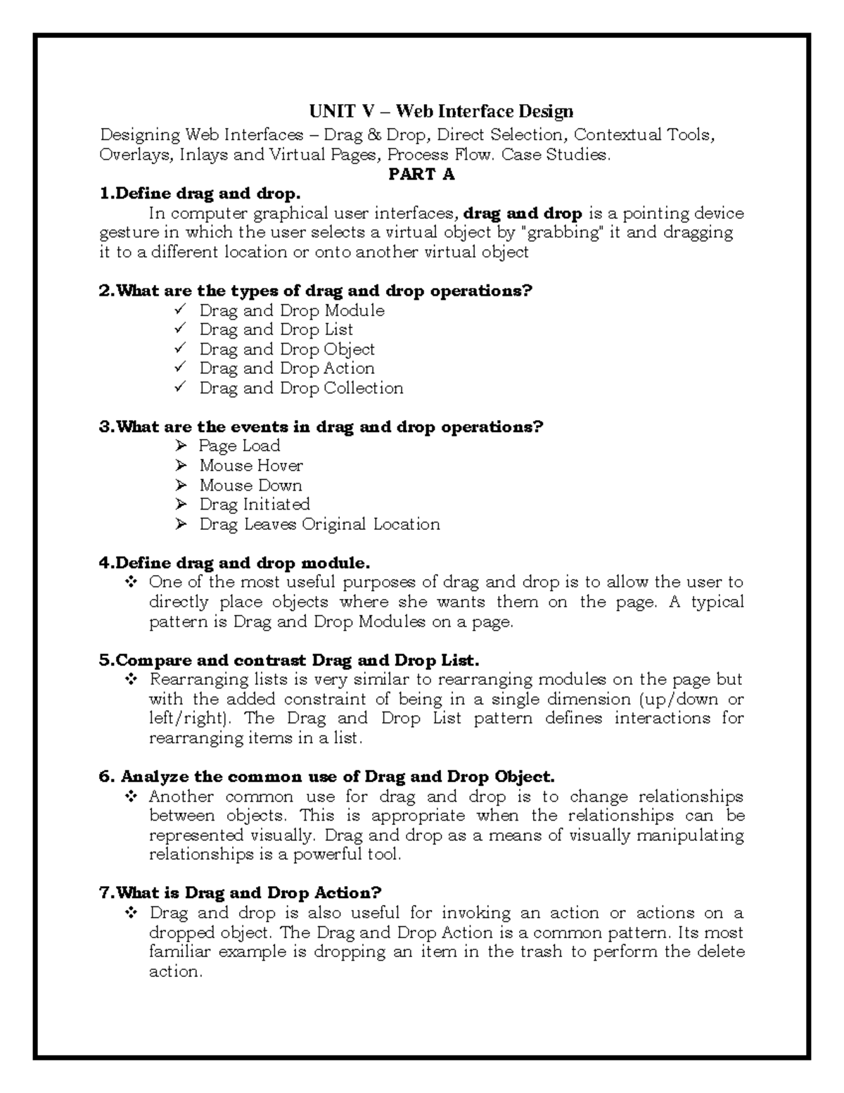 UNIT V HCI - Lecture Notes on Web Interface Design Techniques - Studocu