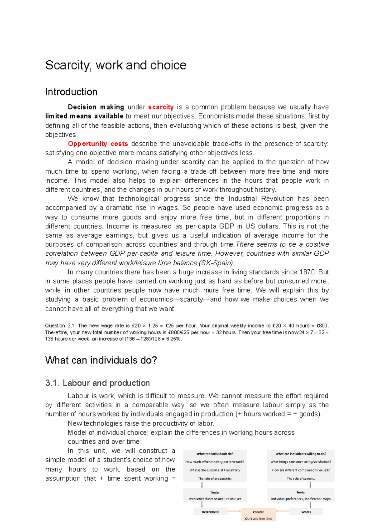 Class 2 - Economia: Decision Making Under Scarcity and Work Choices ...