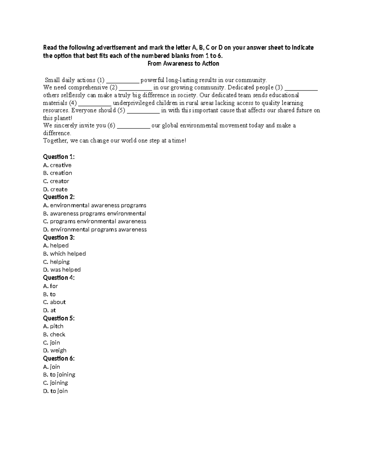 HK2 LOP 11 TEST 2 - English Language Comprehension & Practice - Studocu