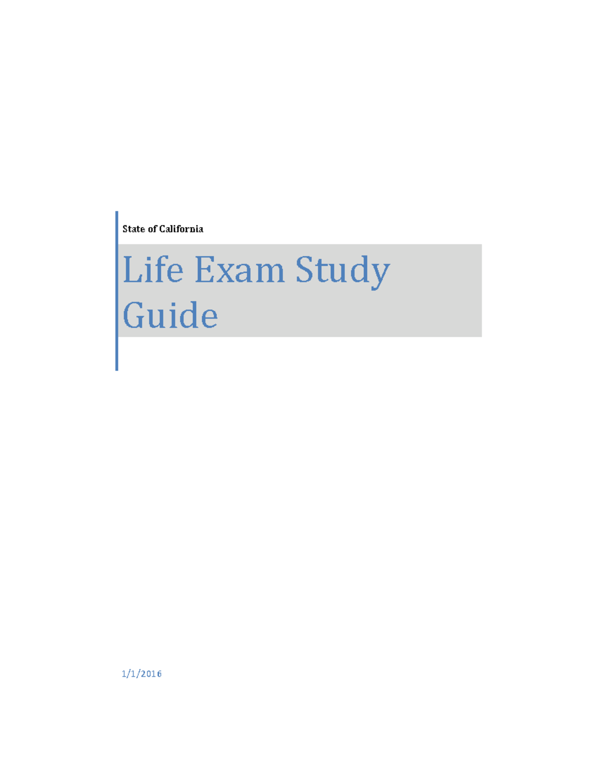 California Life Insurance Exam Study Guide: Key Concepts & Terms - Studocu