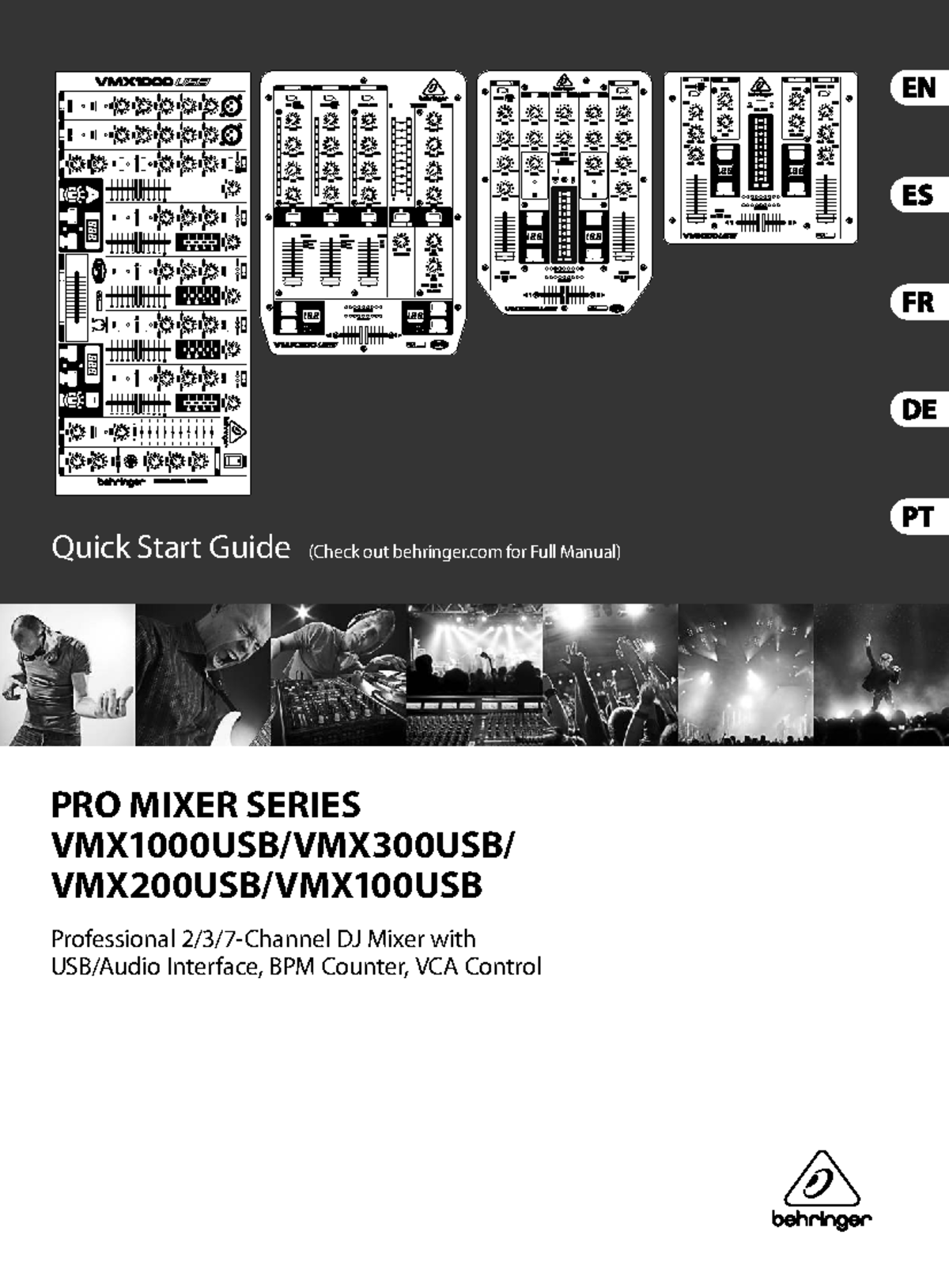 Quick Start Guide for Behringer VMX200USB Mixer - Studocu
