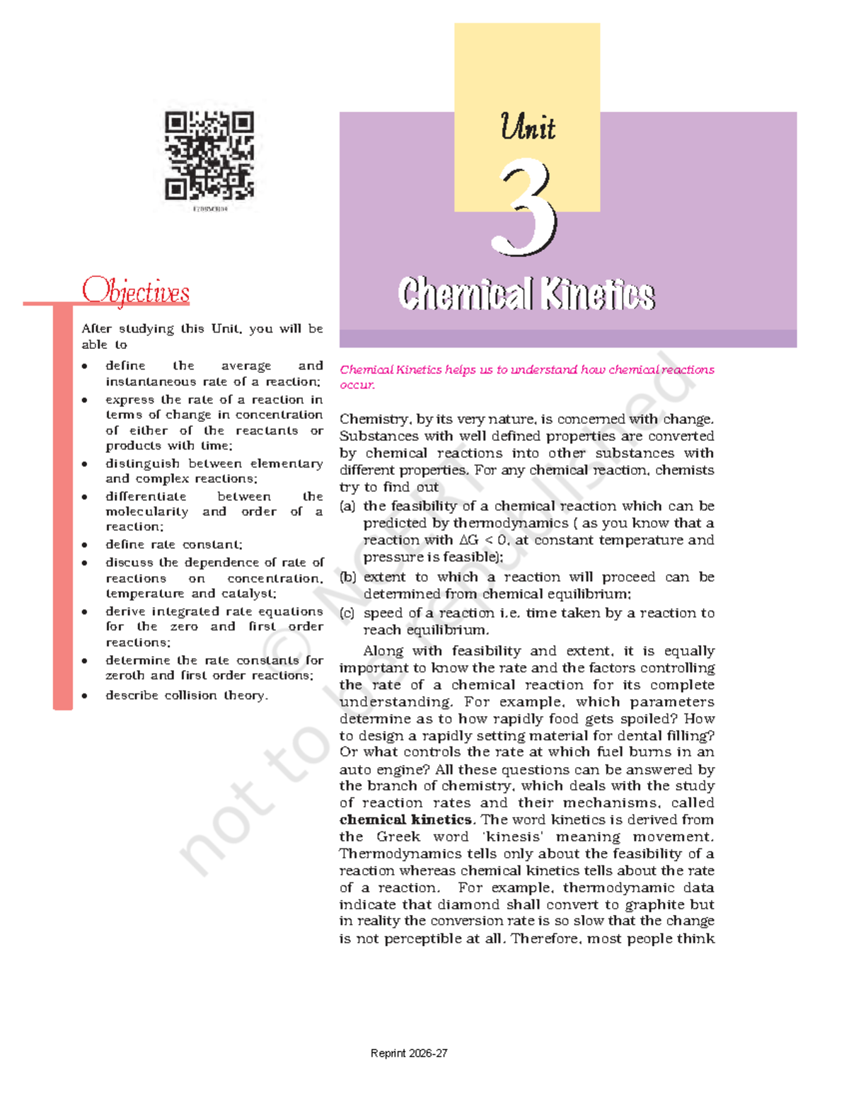 Lech103 - Unit 3 Objectives: Understanding Chemical Kinetics - Studocu