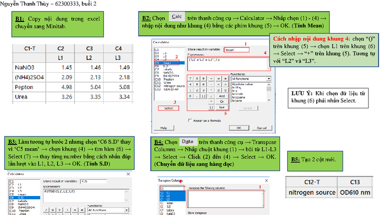 Hướng dẫn sử dụng Minitab cho ANOVA và phân tích dữ liệu - B2 - Studocu