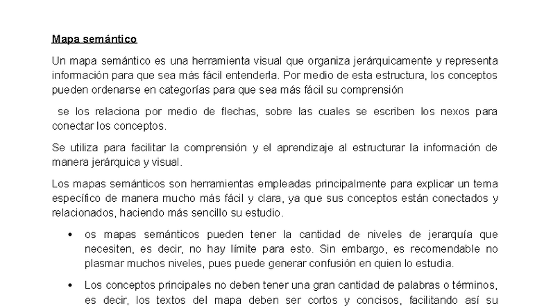 Mapa semántico - .................... - Mapa semántico Un mapa ...