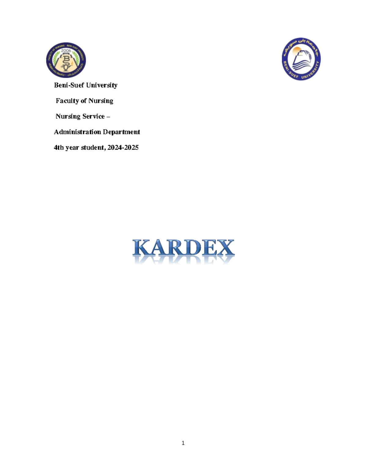 NUR 4004 - Lecture Notes on Kardex in Nursing Administration - Studocu