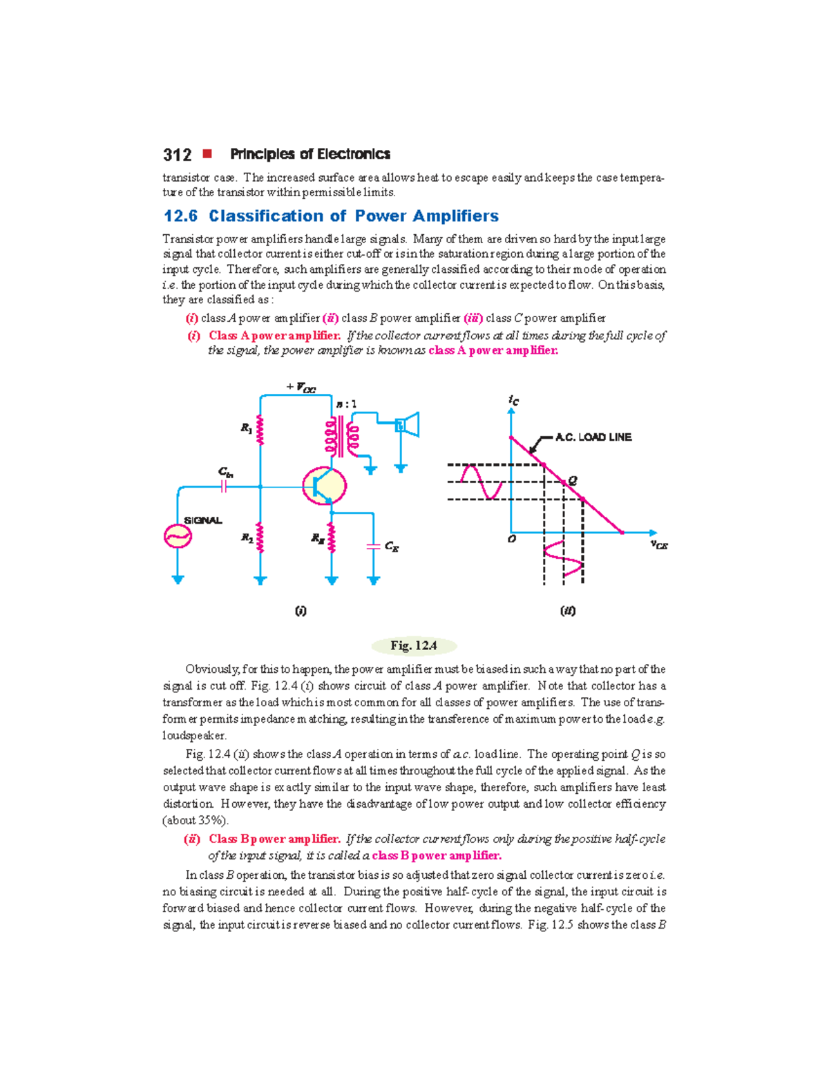 312 Transistor Case Study: Power Amplifier Classifications and ...