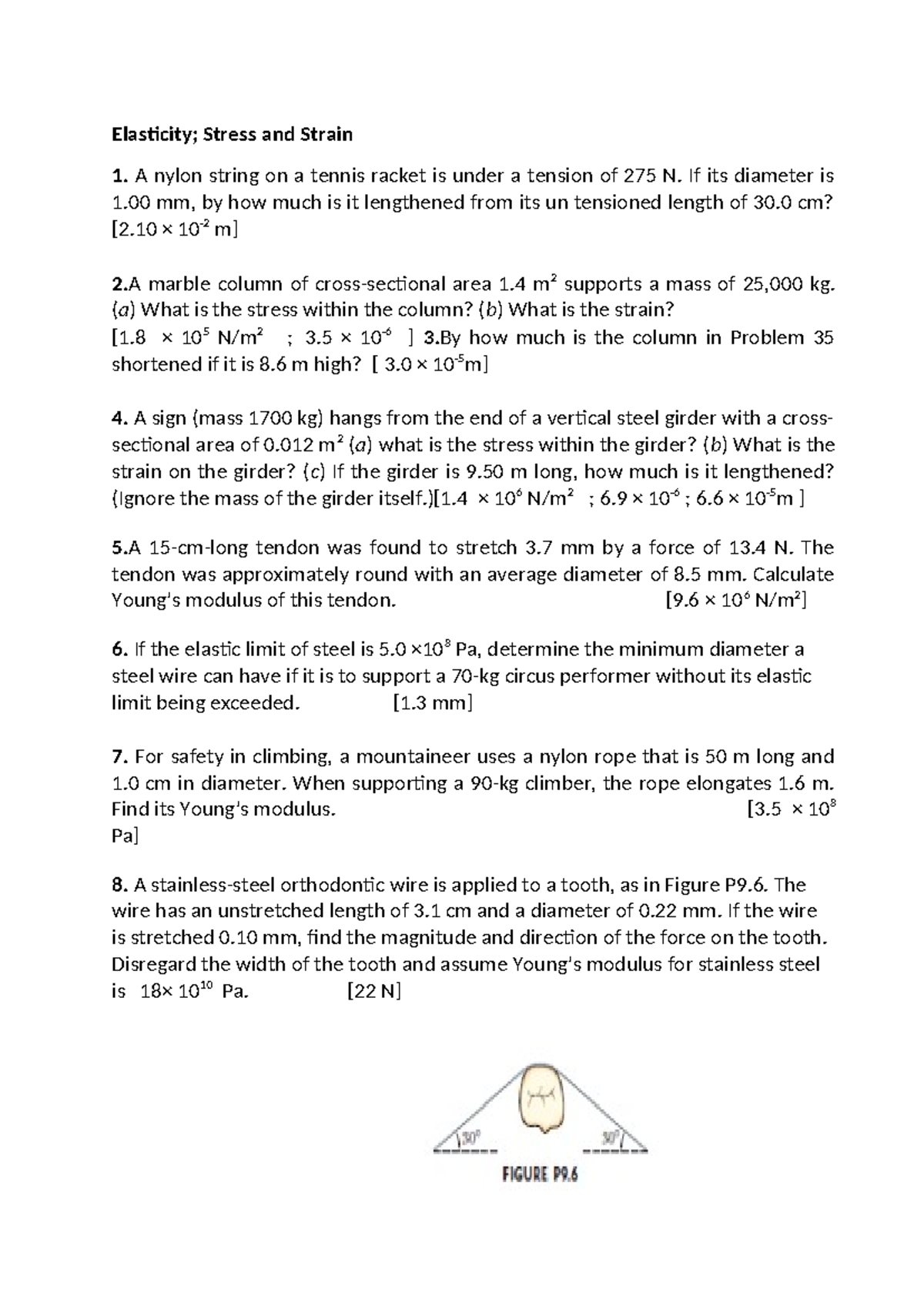 Elasticity Problems in Physics (PHYS 101) - Detailed Solutions and ...