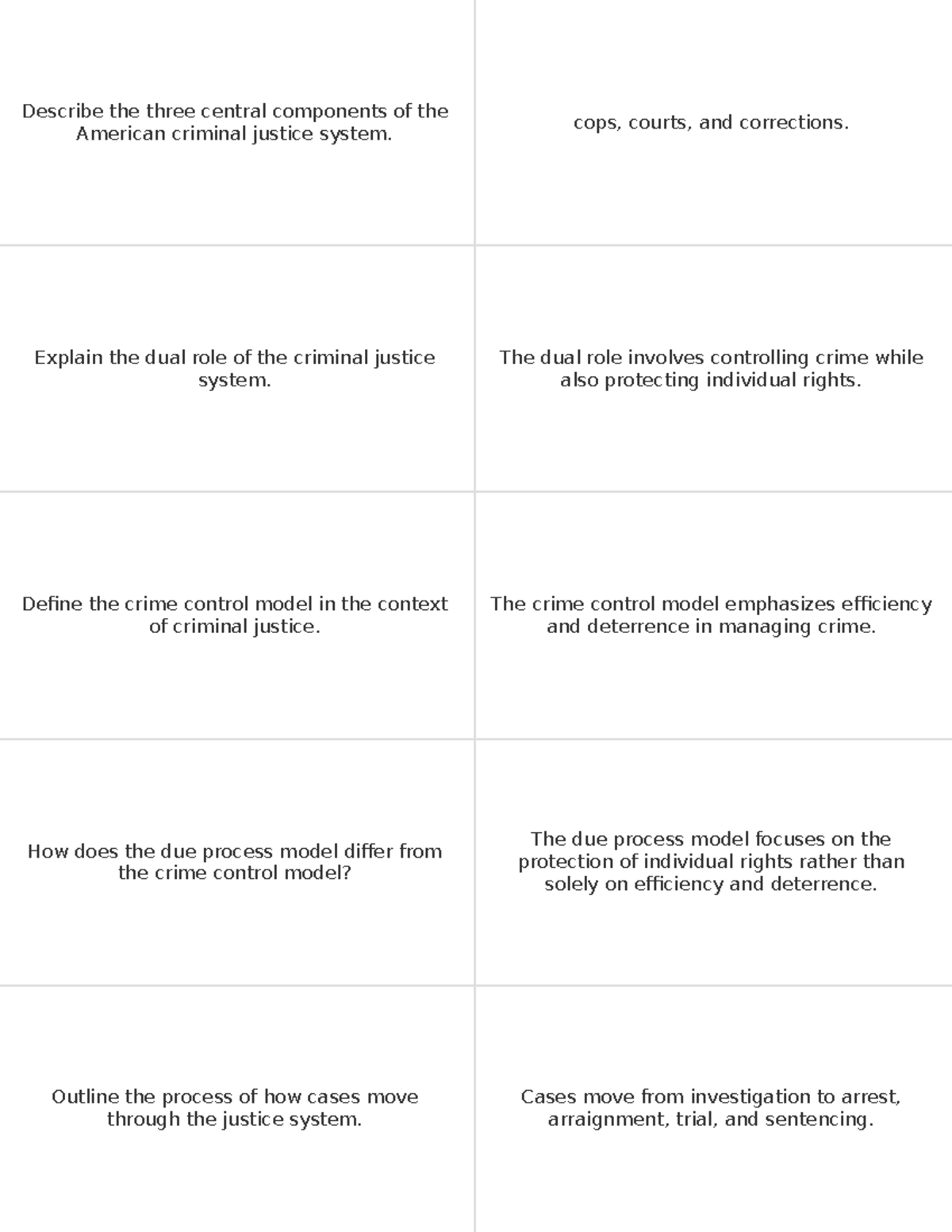Understanding the American Criminal Justice System: Key Concepts (CJ101 ...