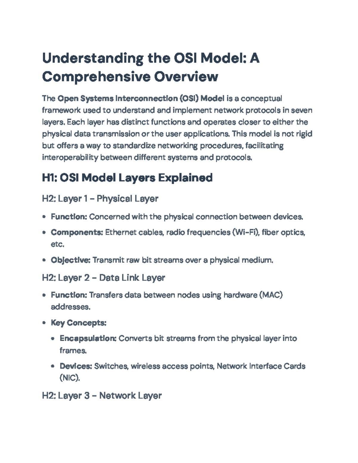 Understanding the OSI Model: Comprehensive Overview and Layer Functions - Understanding the OSI ...
