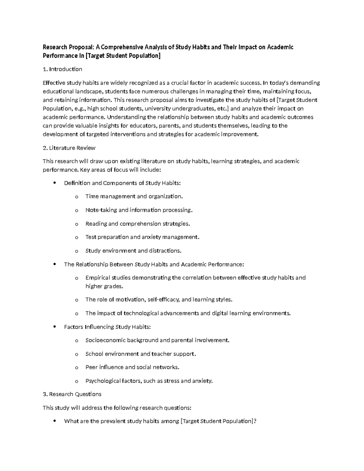 Study Habits and Their Impact on Academic Performance - Introduction ...