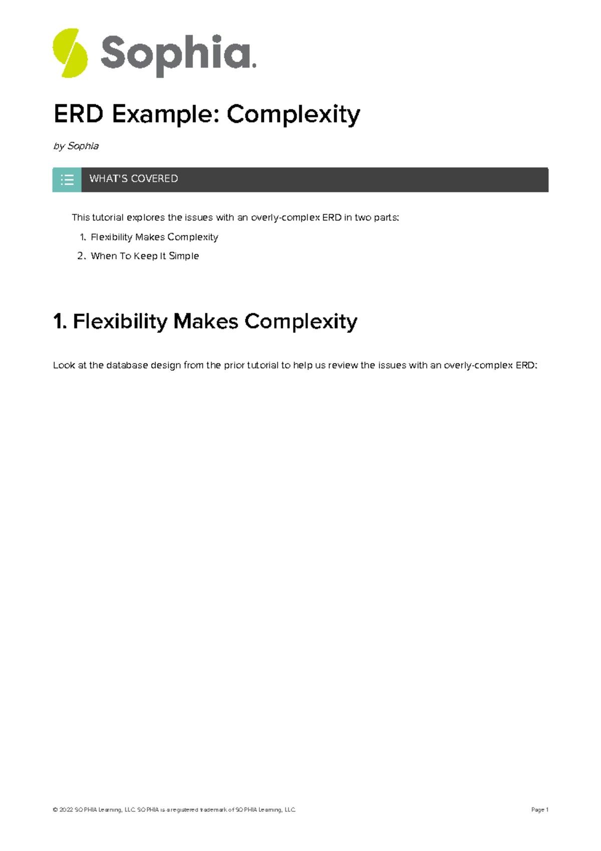 Erd-example-complexity - ERD Example: Complexity by Sophia This ...