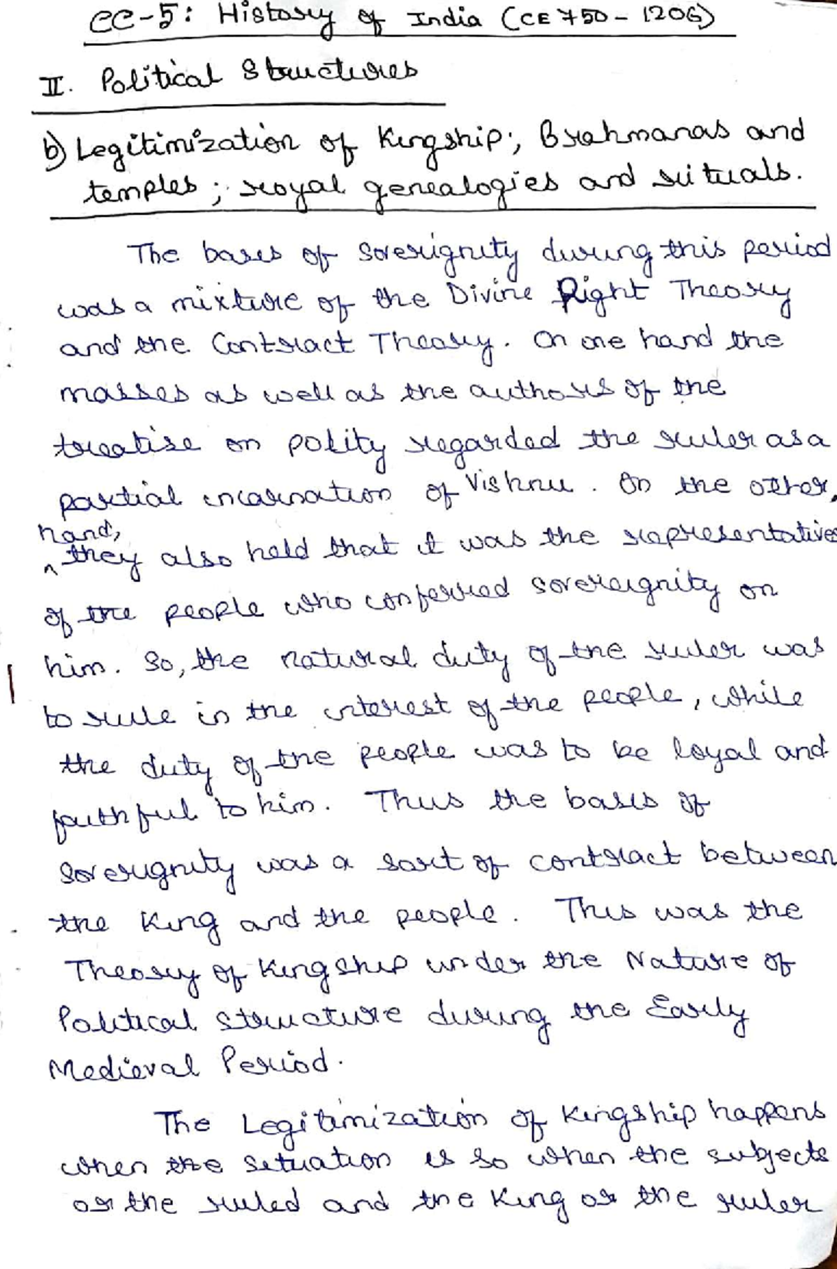 CC-5 History of India - Notes - Ce- Histos India Cce5- (2oG I. Pobca ...