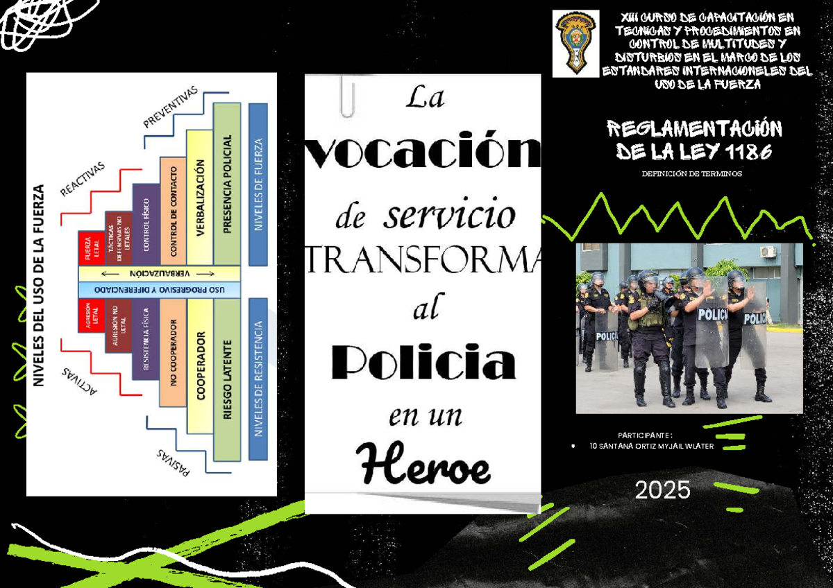 XIII Curso de Capacitación en Control de Multitudes y Uso de Fuerza - Studocu