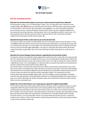 IDS 150 Project Draft - Week 3: Sustainable Practices & Impacts - Studocu