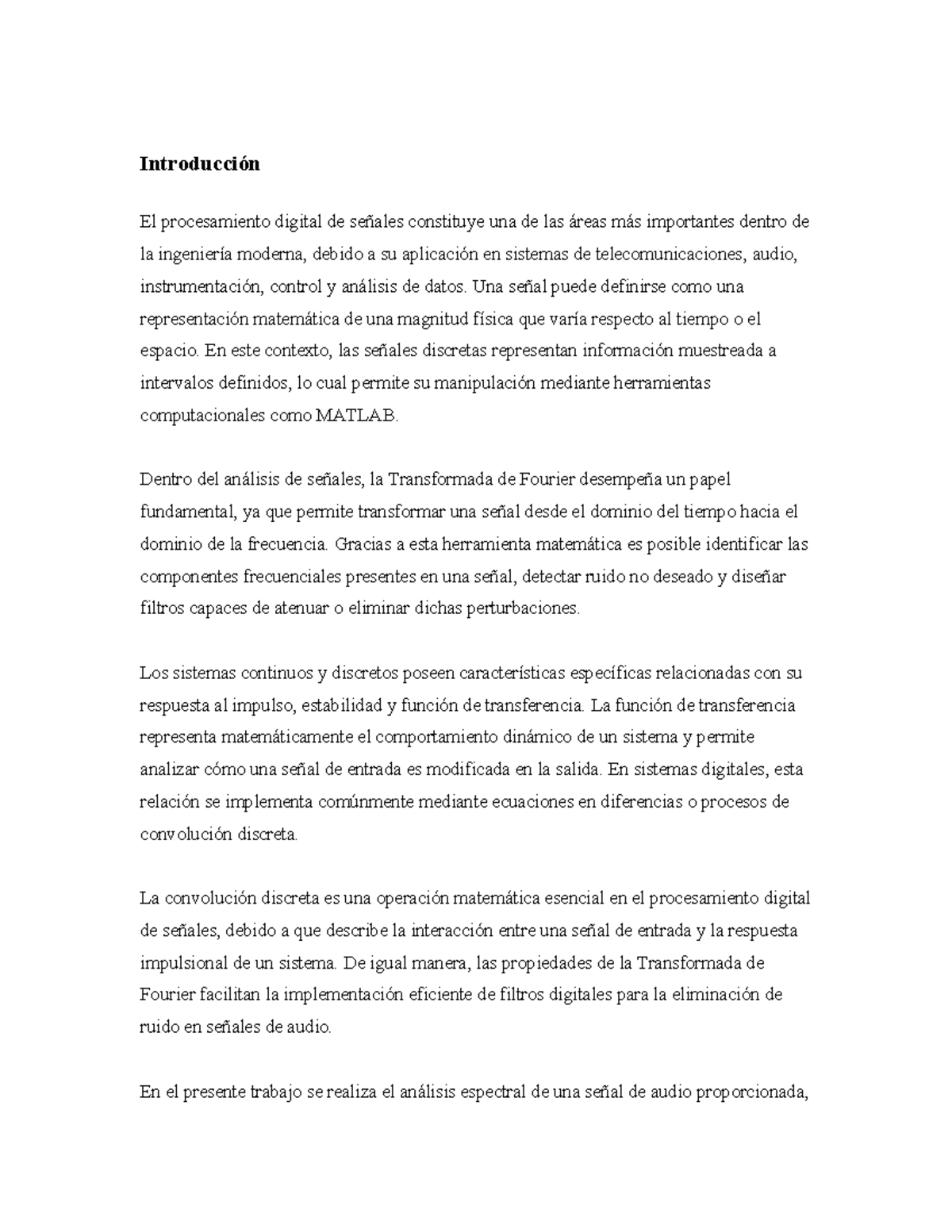 Análisis Espectral y Filtrado Digital de Señales en MATLAB - Proyecto 2 ...