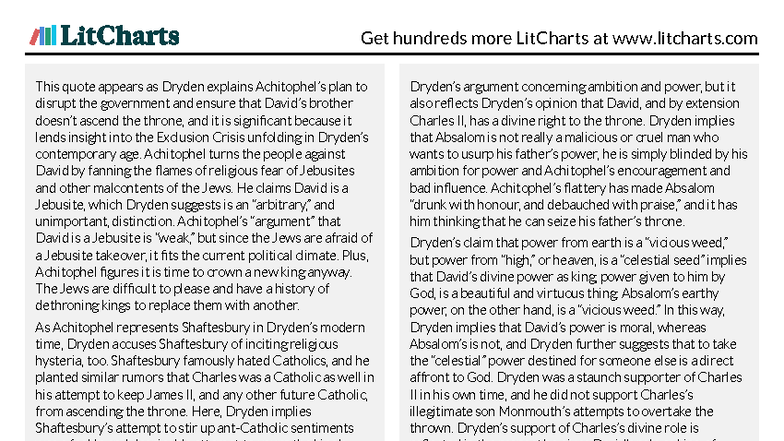 Absalom and Achitophel: Insights on Power and Ambition in Dryden's Work ...