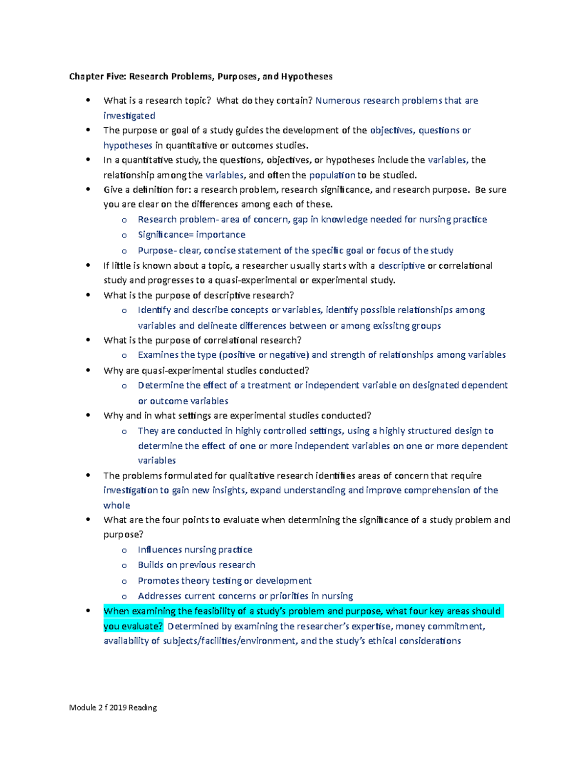 N3321 Chapter 5-8 Reading Worksheet: Research Problems & Frameworks ...