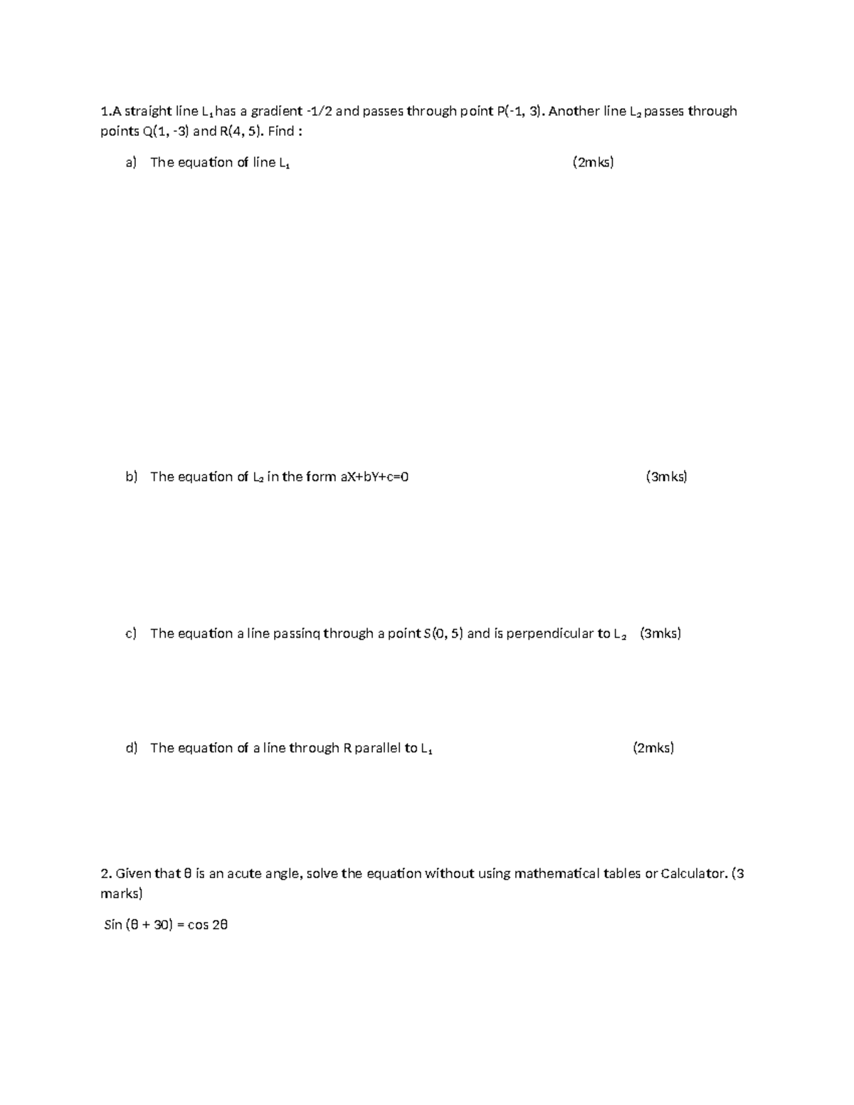 Mathematics F2: End Semester Exam Preparation Guide - Studocu