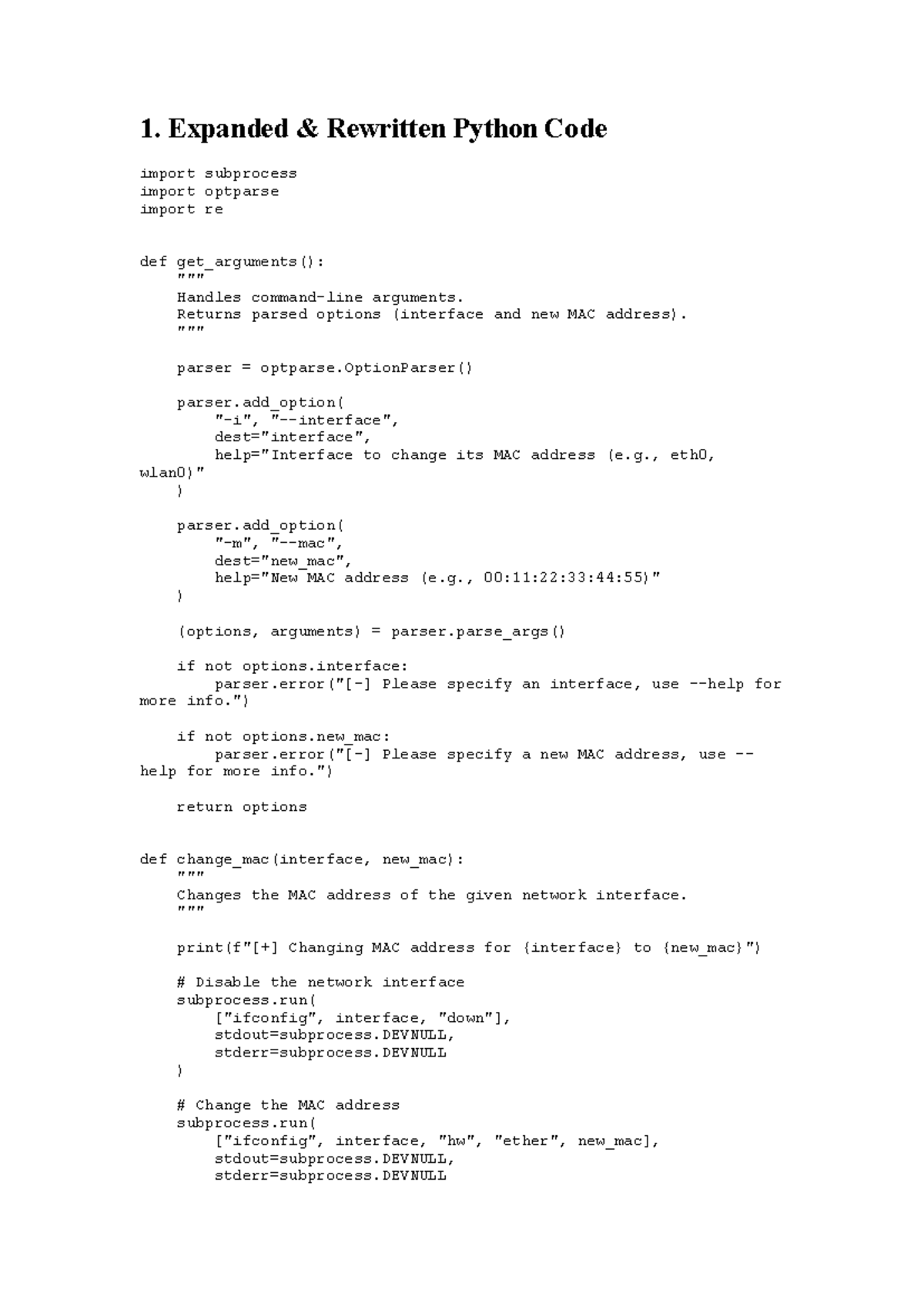 MAC Address Change Script - Python Code Explanation and Security Notes ...