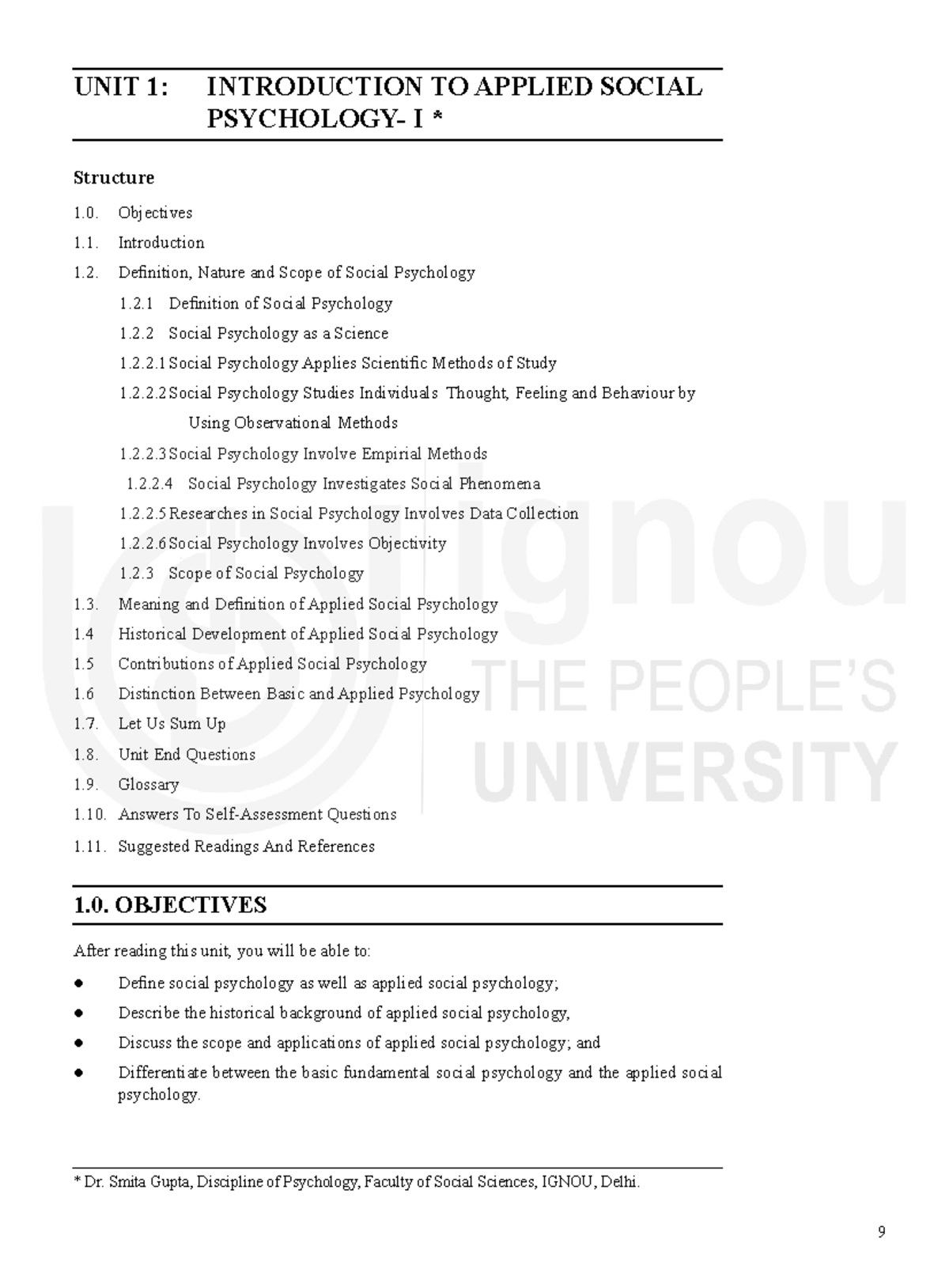 Unit-1 - Applied social psychology unit 1 - UNIT 1: INTRODUCTION TO ...