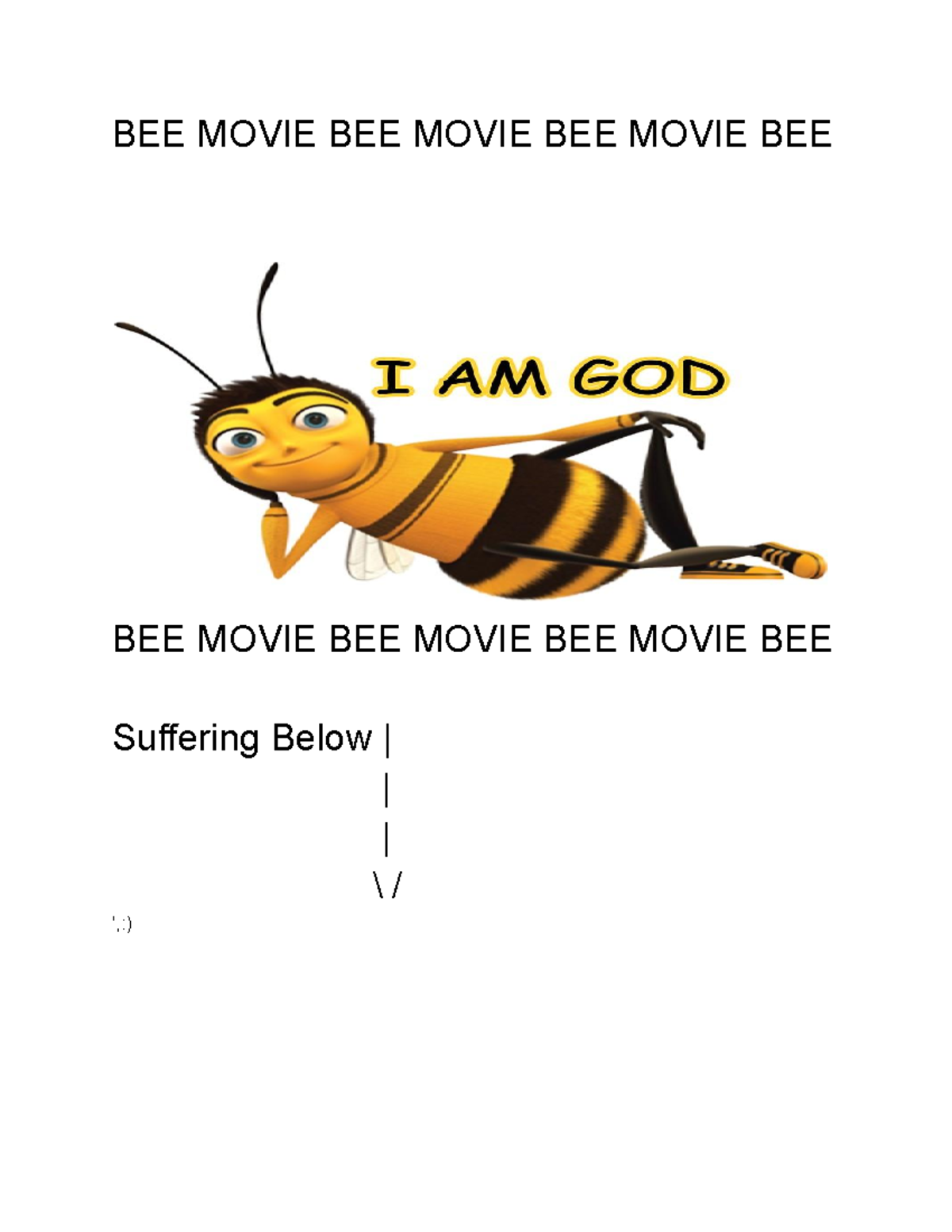 The Entire Bee Movie Script+The Fitnessgram Pacer Test - BEE MOVIE BEE ...