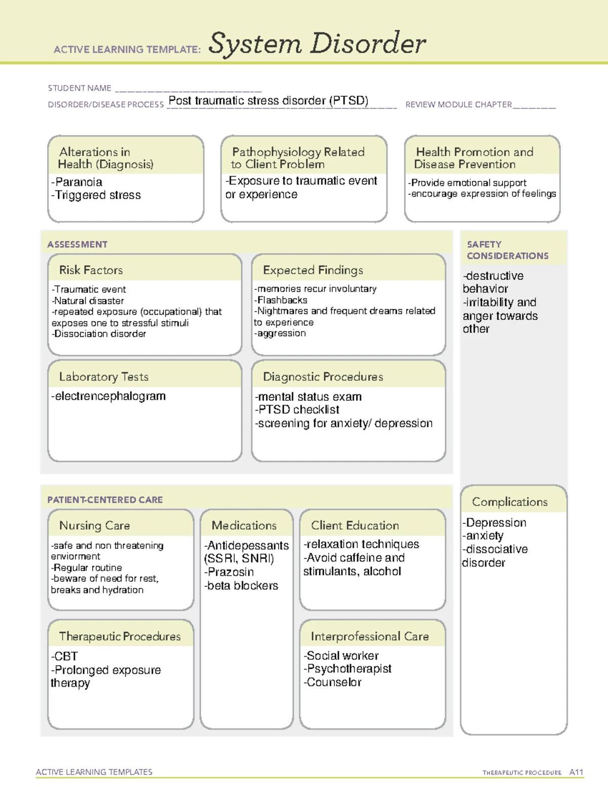system disorder Iron deficiency anemia - ACTIVE LEARNING TEMPLATES ...