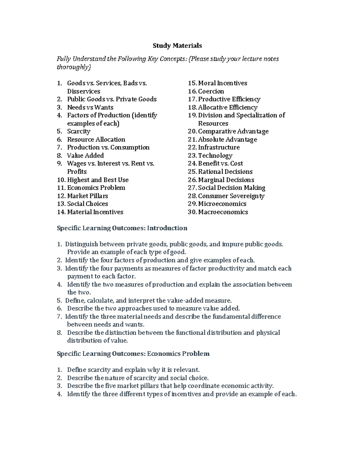 Economics Practice Assessment and Study Guide - Study Materials Fully ...