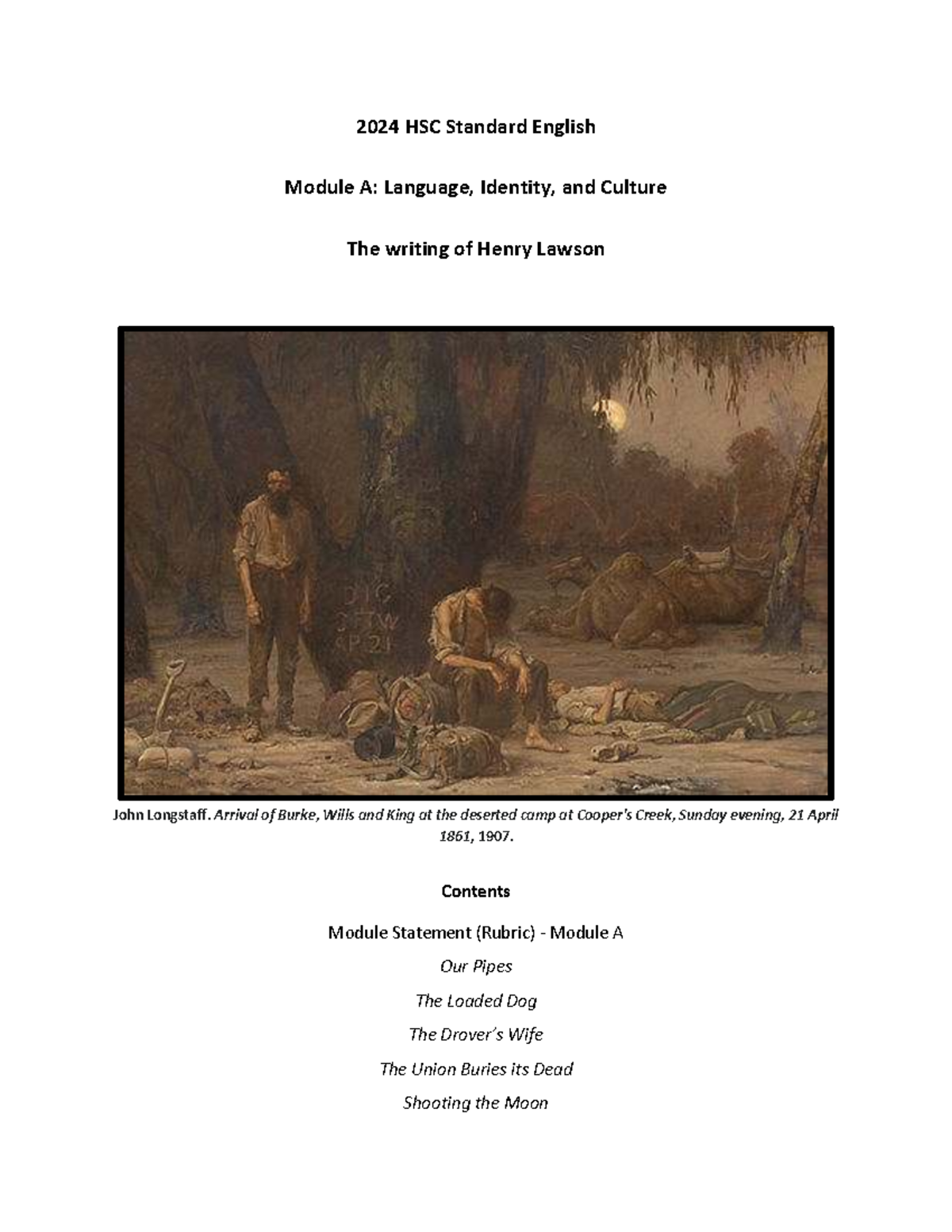 HSC 2024 Standard English Module A: Lawson's Language & Culture Notes ...