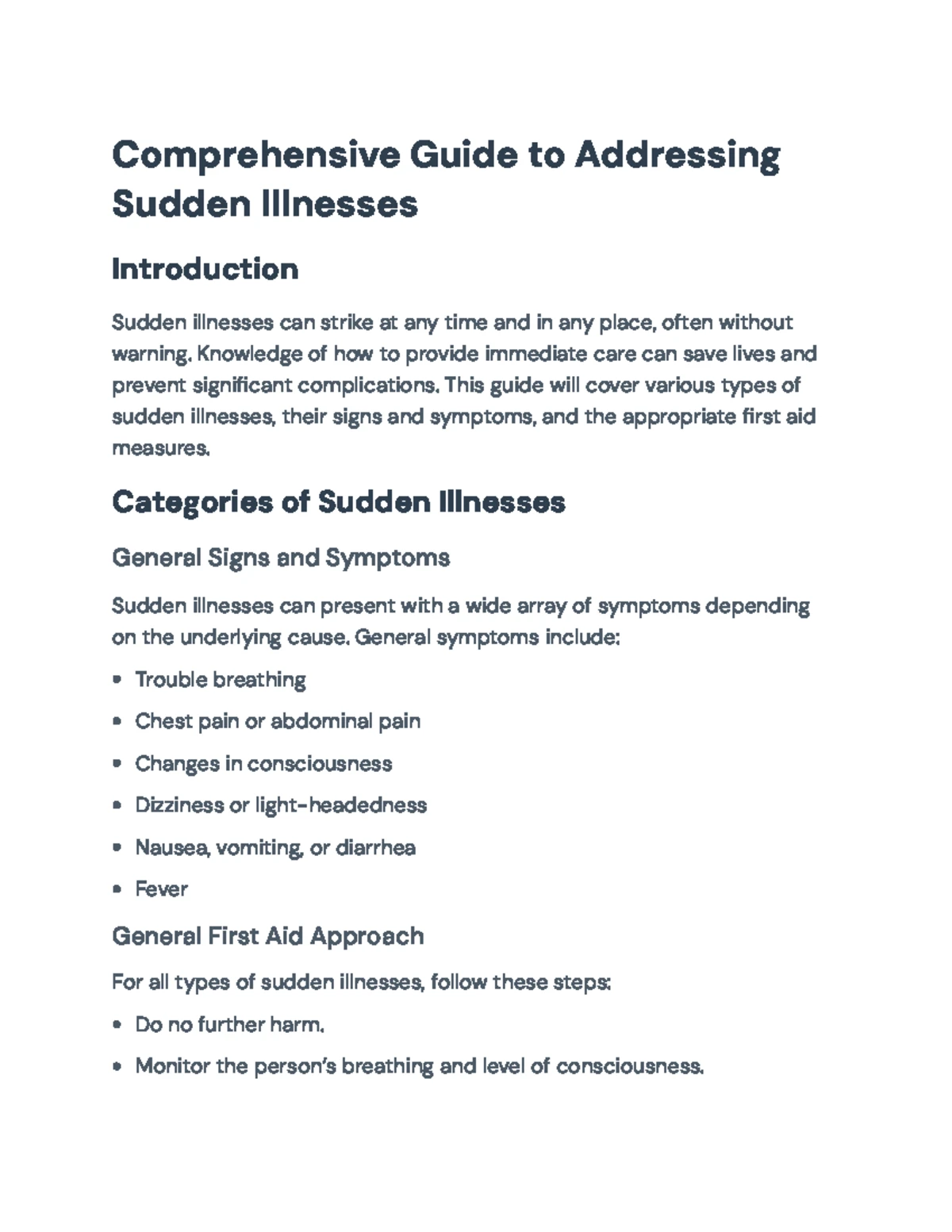 First Aid for Sudden Illness: Essential Insights from CPR/AED Manual ...