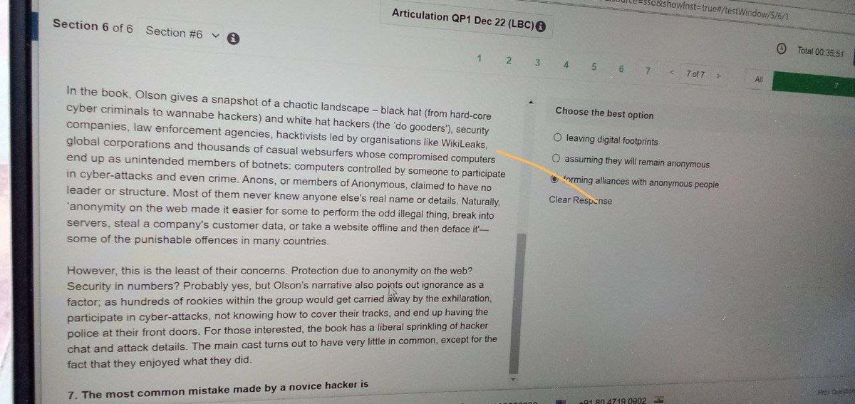 Articulation QP1 Dec 22 (LBC) - Cyber Criminals and Hacker Anonymity ...