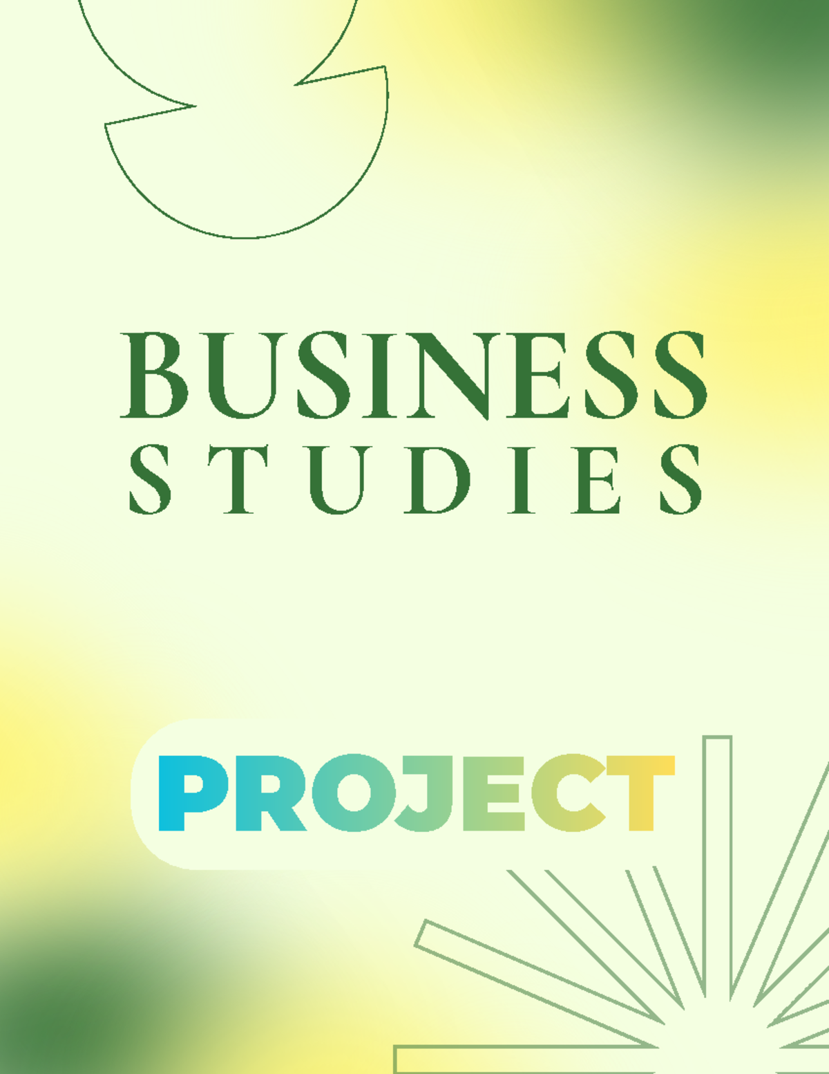 Green and Yellow Gradient Modern Notebook Cover - Visual Arts HL ...