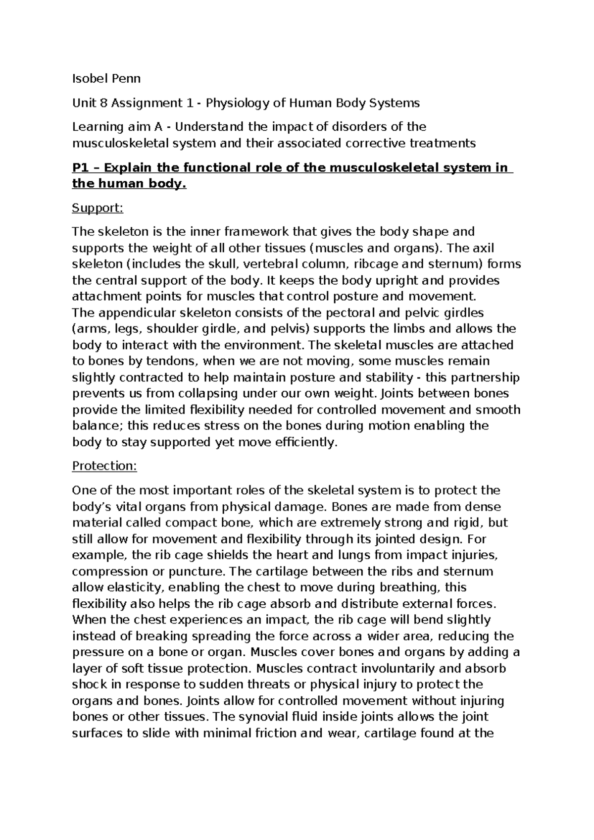 Unit 8 A1 - Understanding Musculoskeletal Disorders and Treatments ...