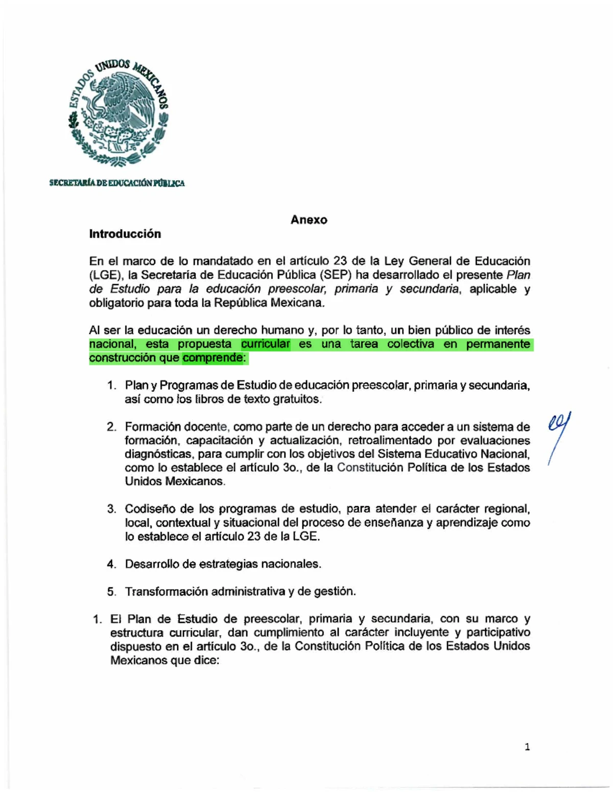 Anexo DEL Acuerdo 14 08 22 PLAN DE Estudio PARA LA EDUC Preesc PRIM ...