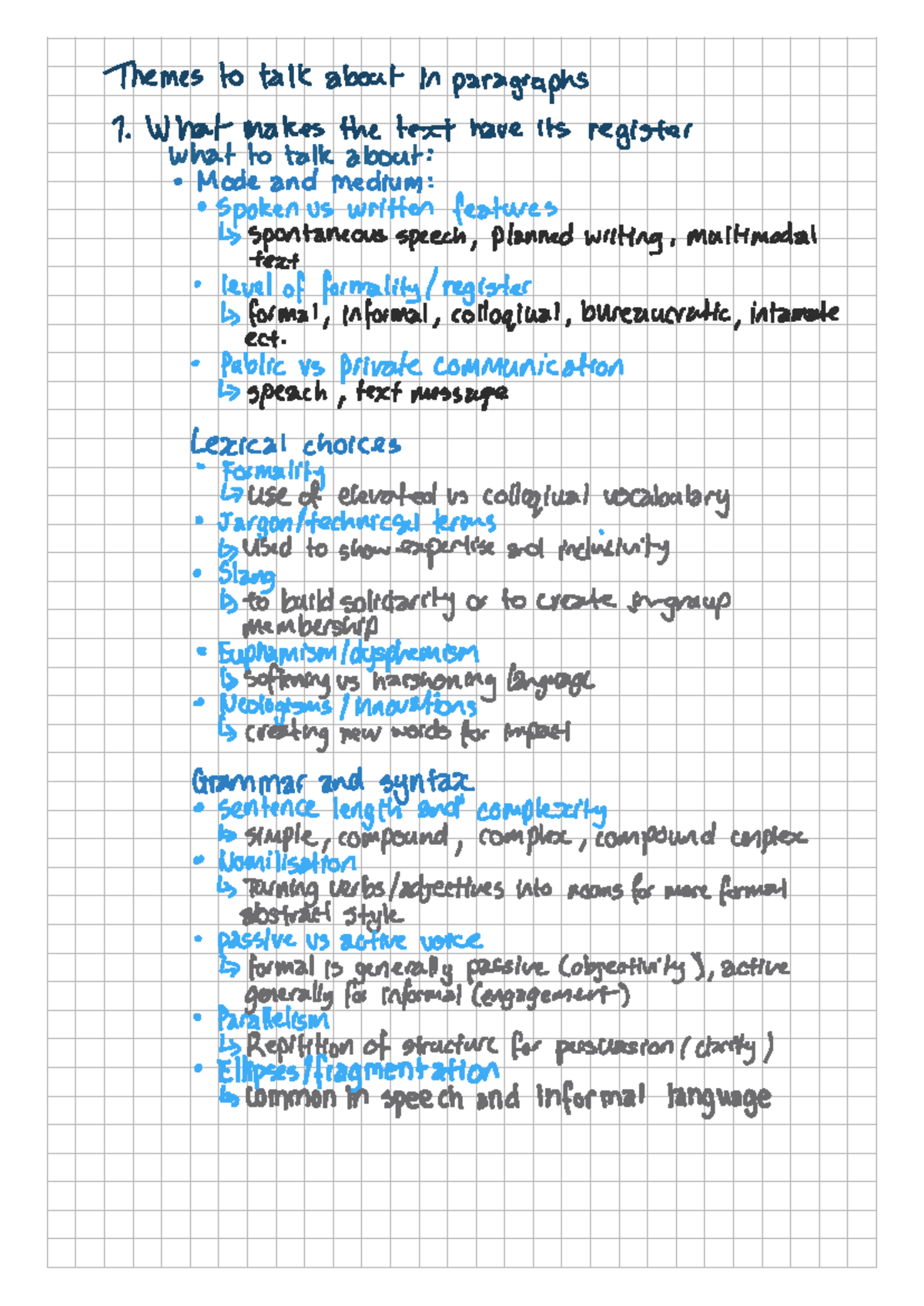Eng Lang Themes: Register, Identity, and Cohesion Analysis - Studocu