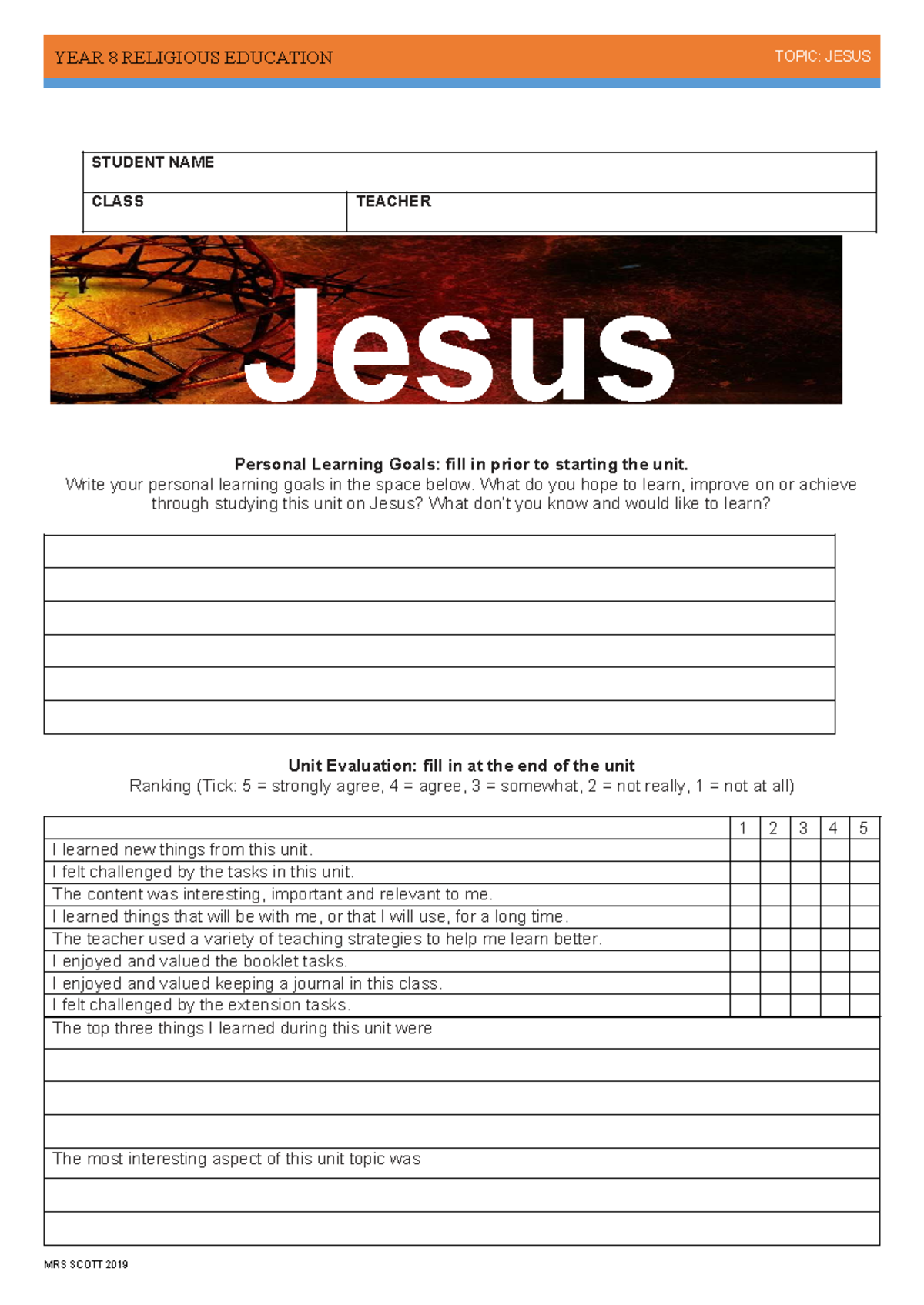 YEAR 8 RELIGIOUS EDUCATION: JESUS WORKBOOK 2021 - Studocu