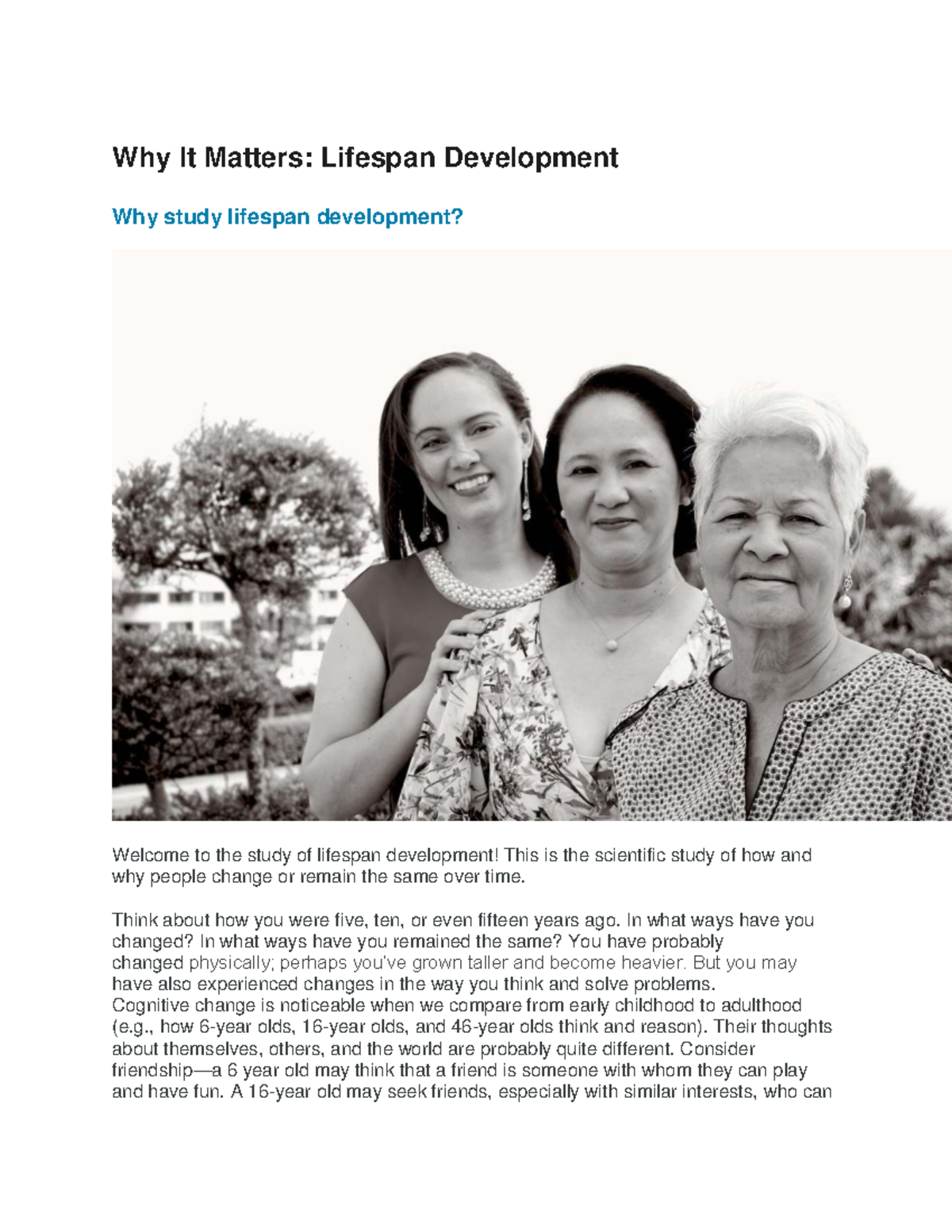 Lifespan Development (PSY 101): Exploring Human Change & Consistency ...