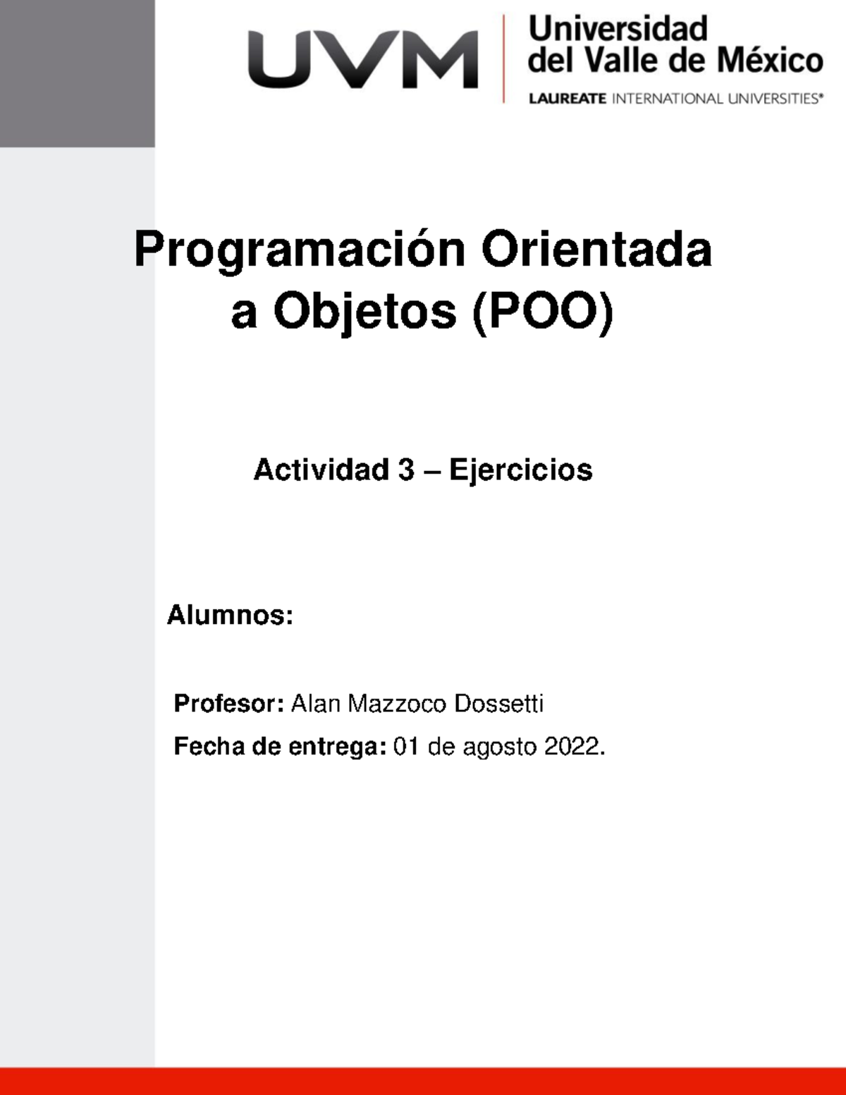 Ejercicios de POO en C++ - Actividad 3: Modelado de Clases - Studocu
